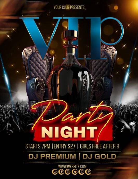 Copy of vip party night | PosterMyWall