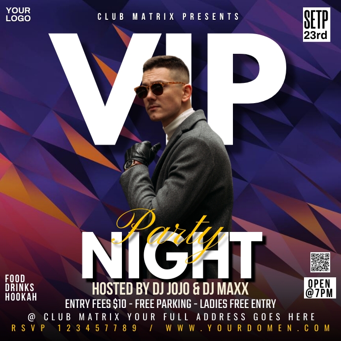 Copy of VIP PARTY NIGHT | PosterMyWall
