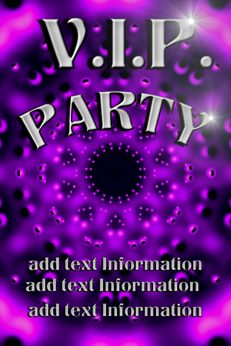 VIP party - purple Template | PosterMyWall