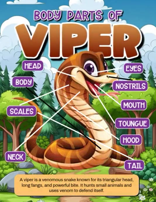 Viper Body Parts Template | PosterMyWall