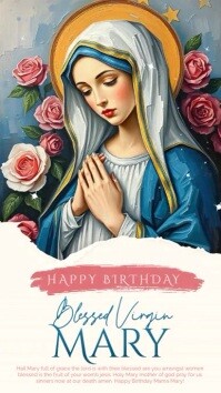 Blessed Virgin Mary Birthday Template | PosterMyWall