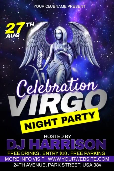 Copy of Virgo Night Party | PosterMyWall