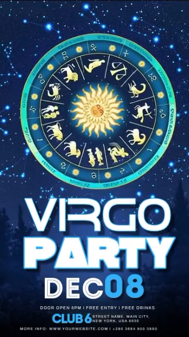 Virgo Party Night Template | PosterMyWall