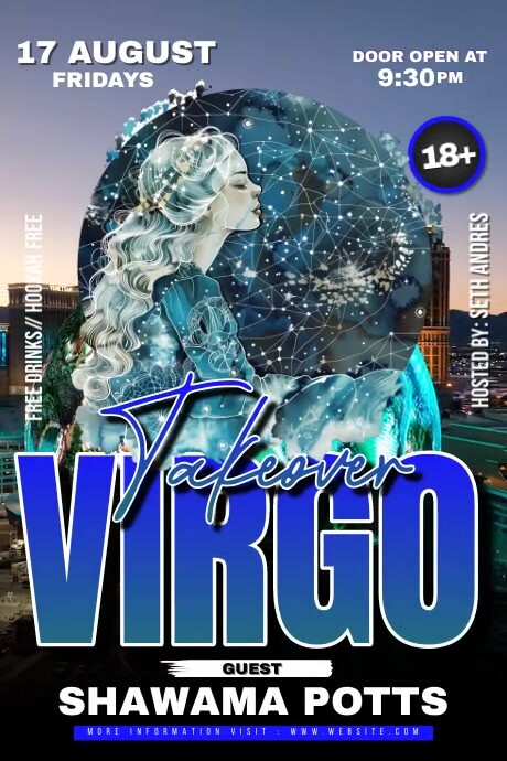 Virgo Takeover Party Video Templat | PosterMyWall