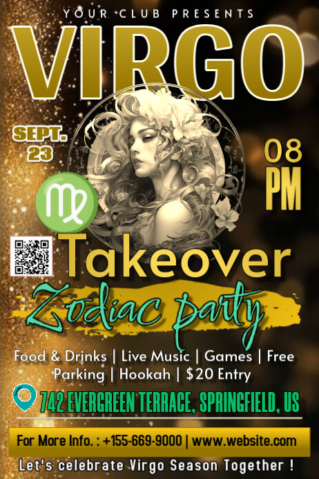 Virgo zodiac party Template | PosterMyWall