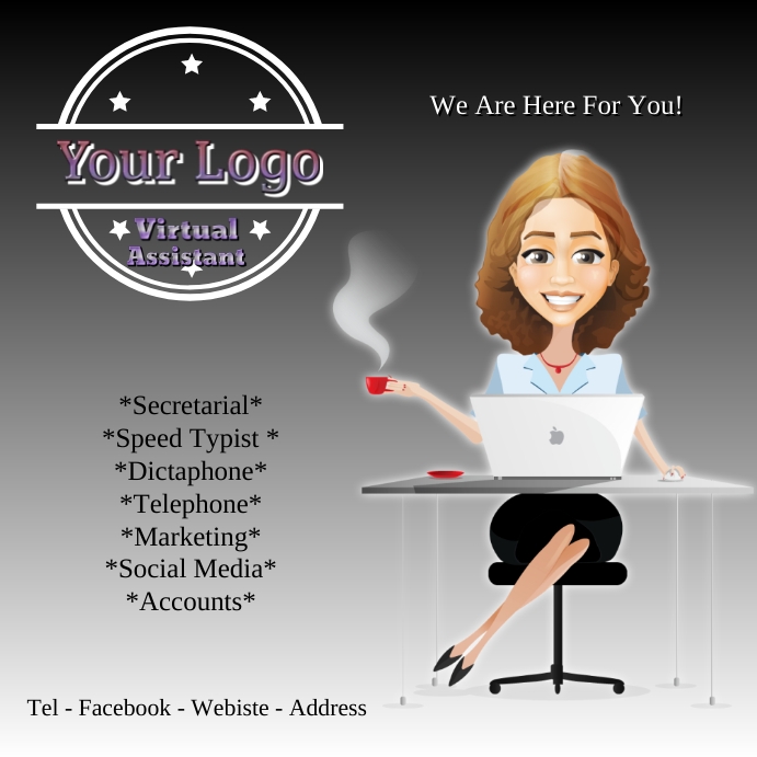 Virtual Assistant Template | PosterMyWall