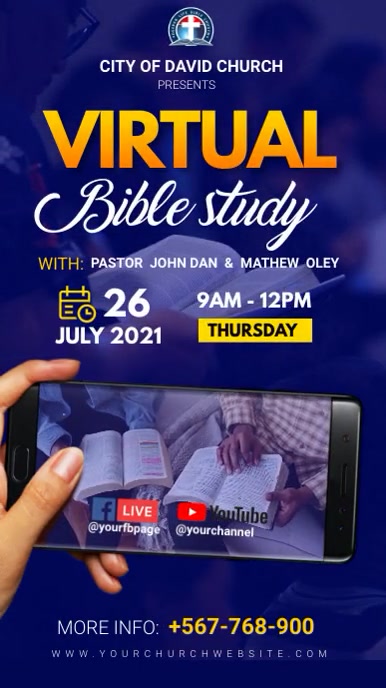 Plantilla de virtual bible study | PosterMyWall