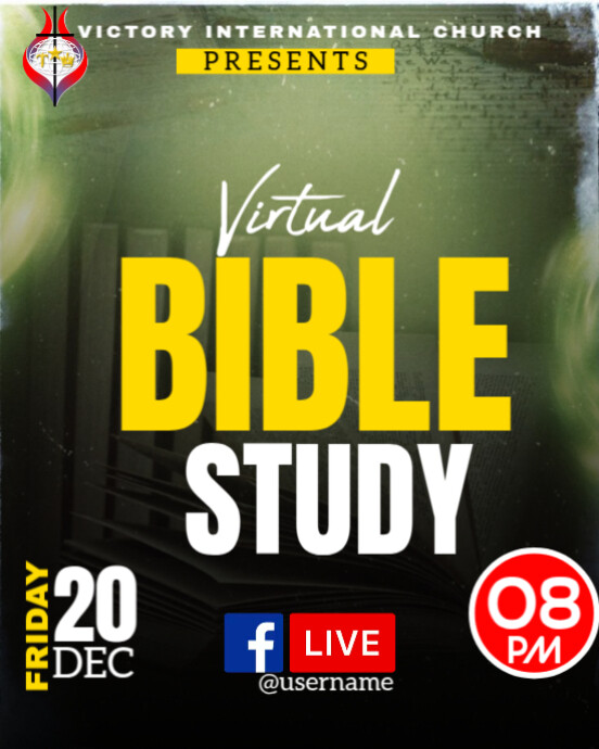 virtual bible study Template | PosterMyWall
