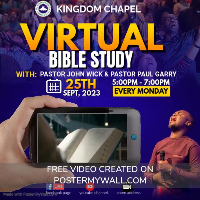 Plantilla de Virtual bible study | PosterMyWall