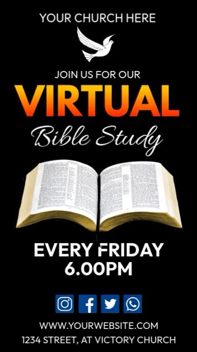 Virtual Bible Study Template | PosterMyWall