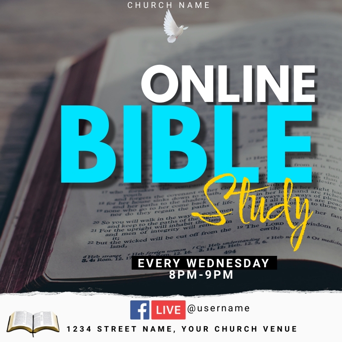 Virtual bible study Template | PosterMyWall