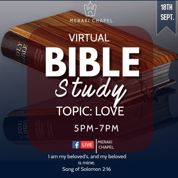 Virtual Bible Study Template | PosterMyWall