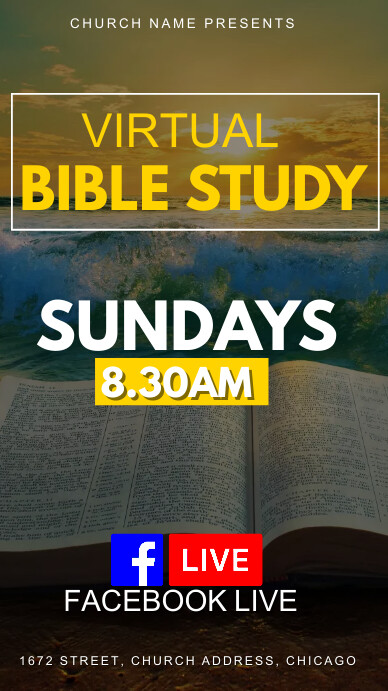 virtual bible study Template | PosterMyWall