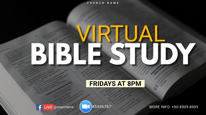 virtual bible study flyer Template (1) | PosterMyWall
