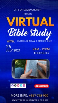 virtual bible study ad template | PosterMyWall