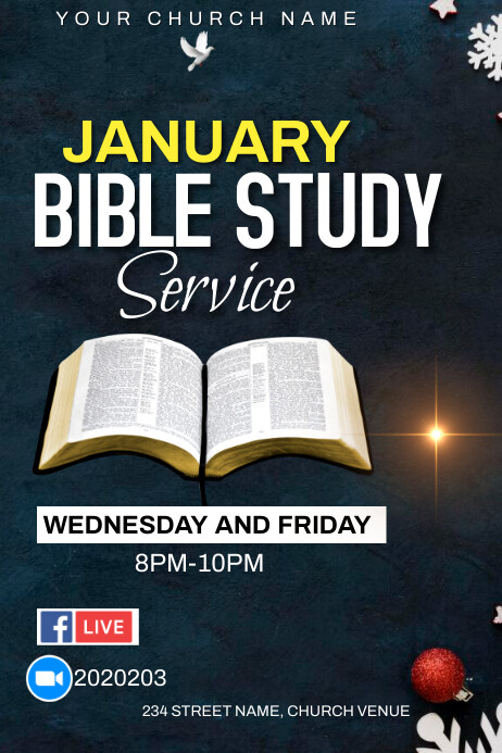 virtual bible study Template | PosterMyWall