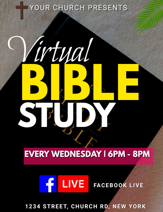 virtual bible study Template เทมเพลต | PosterMyWall