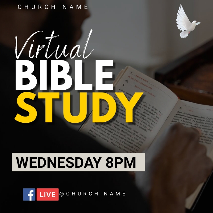 Virtual Bible Study Template | PosterMyWall