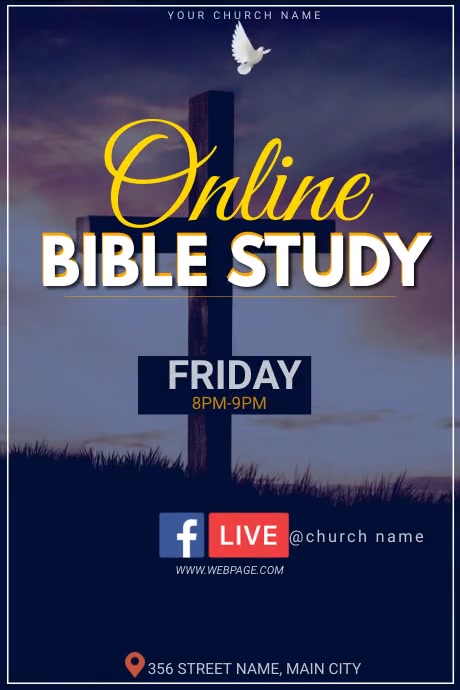 virtual bible study Template | PosterMyWall