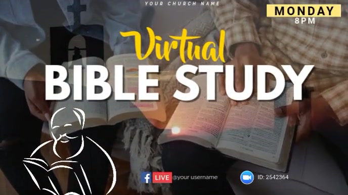 virtual bible study Template | PosterMyWall
