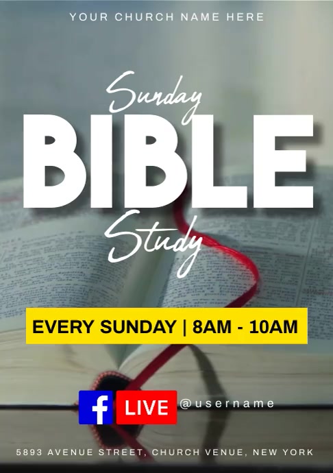 virtual bible study Template | PosterMyWall
