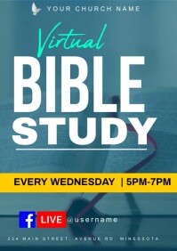 virtual bible study Template | PosterMyWall