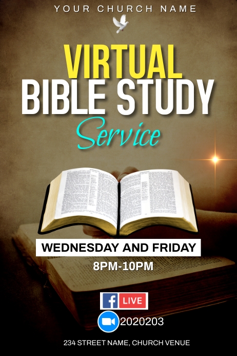 virtual bible study Template | PosterMyWall