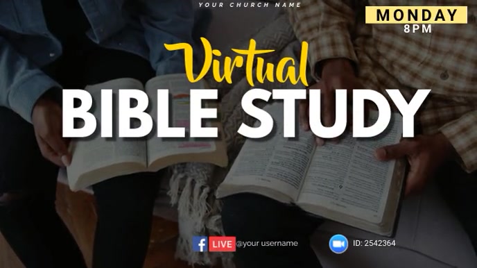 Modèle virtual bible study Template | PosterMyWall