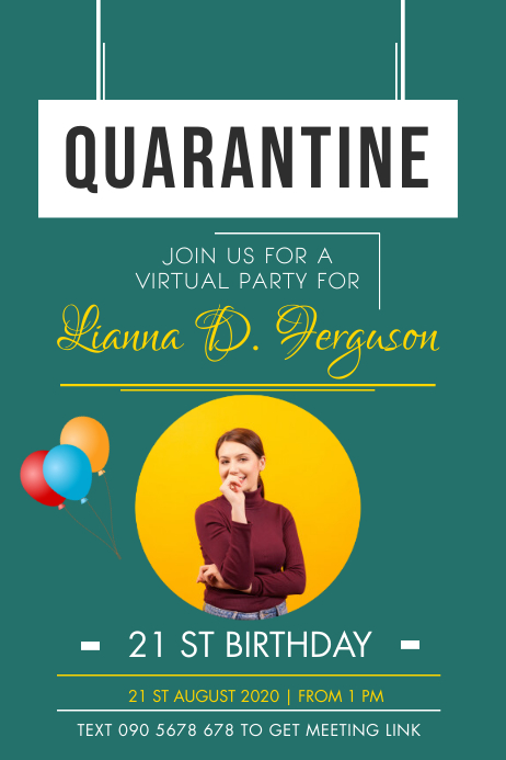 Copy of VIRTUAL BIRTHDAY PARTY | PosterMyWall