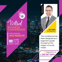 Virtual Business Conference Instagram Post Template | PosterMyWall