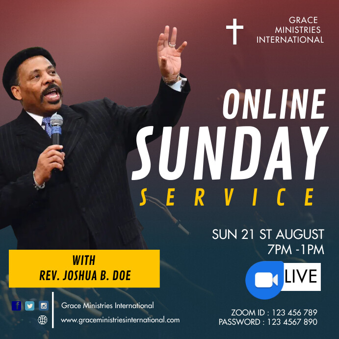 VIRTUAL CHURCH FLYER Template | PosterMyWall