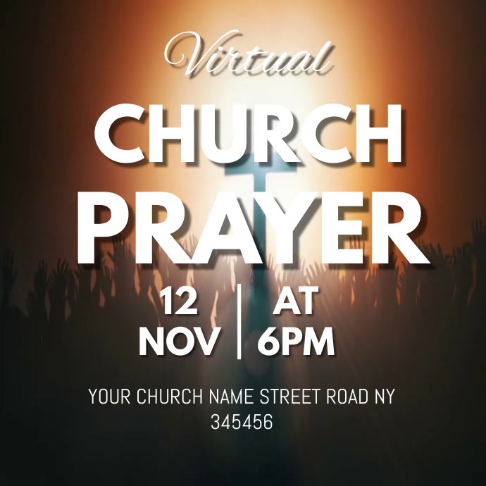 VIRTUAL CHURCH PRAYER Template | PosterMyWall
