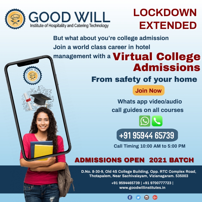 Virtual College Admissions Template | PosterMyWall