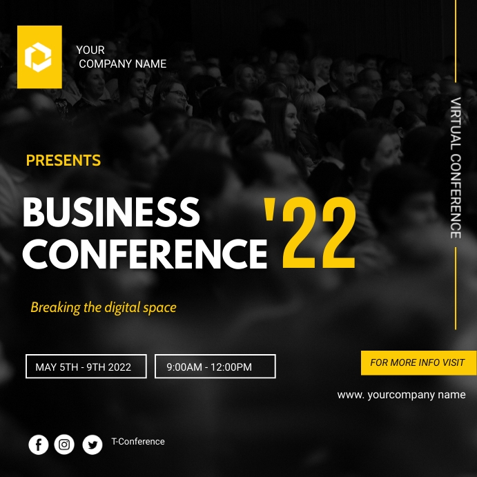 Virtual conference flyer Template | PosterMyWall