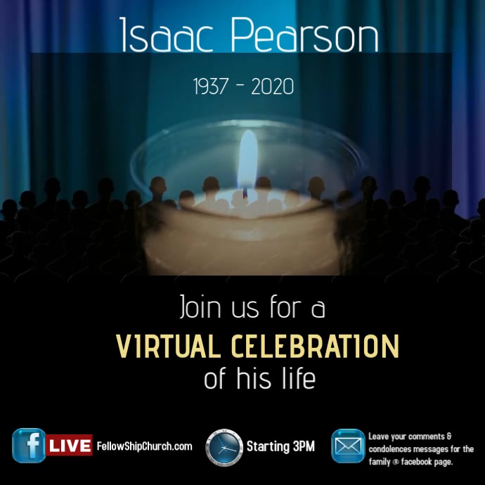 virtual funeral/memorial service/in memory | PosterMyWall