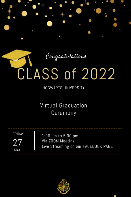 Virtual Graduation Ceremony Template | PosterMyWall