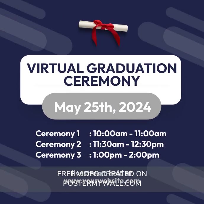 Plantilla de Virtual Graduation Ceremony | PosterMyWall