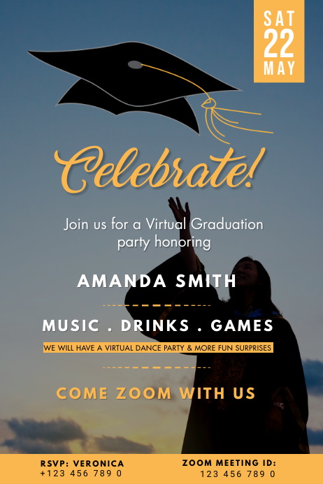 VIRTUAL GRADUATION Template | PosterMyWall
