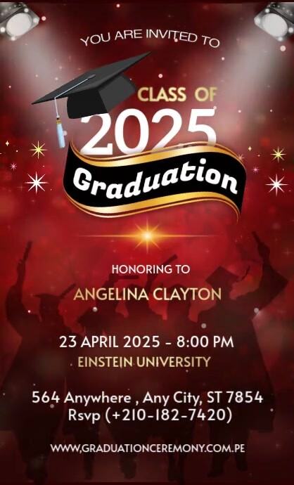 virtual graduation invitation 2025 Template | PosterMyWall