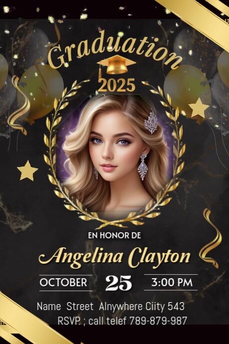 virtual graduation invitation 2025 Template | PosterMyWall