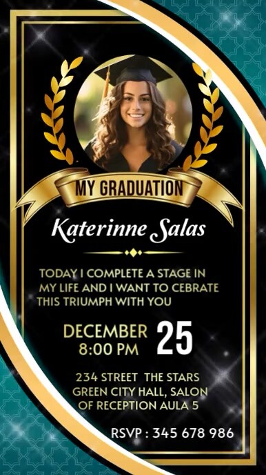 virtual graduation invitation 2025 Template | PosterMyWall
