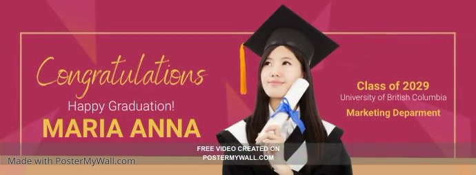 Virtual Graduation Party Facebook Cover Template | PosterMyWall