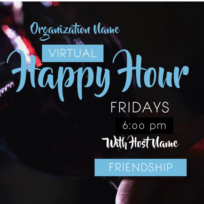 Virtual Happy Hour (1) Template | PosterMyWall