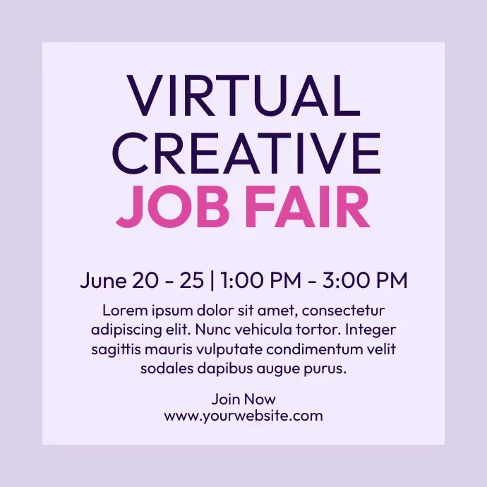 Virtual Job Fair Templat | PosterMyWall