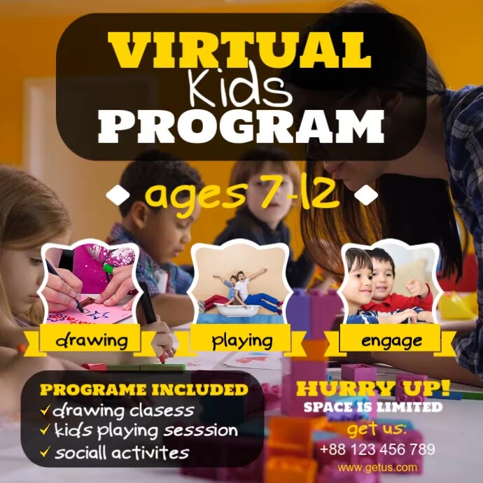 Virtual kids program Template | PosterMyWall