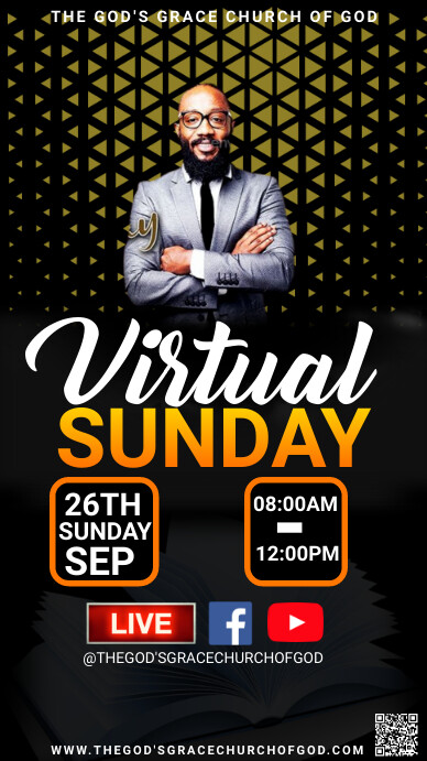Copy of virtual/online sunday | PosterMyWall