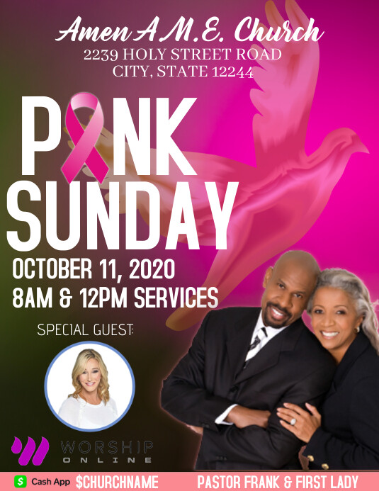 virtual online worship church worship service Template | PosterMyWall