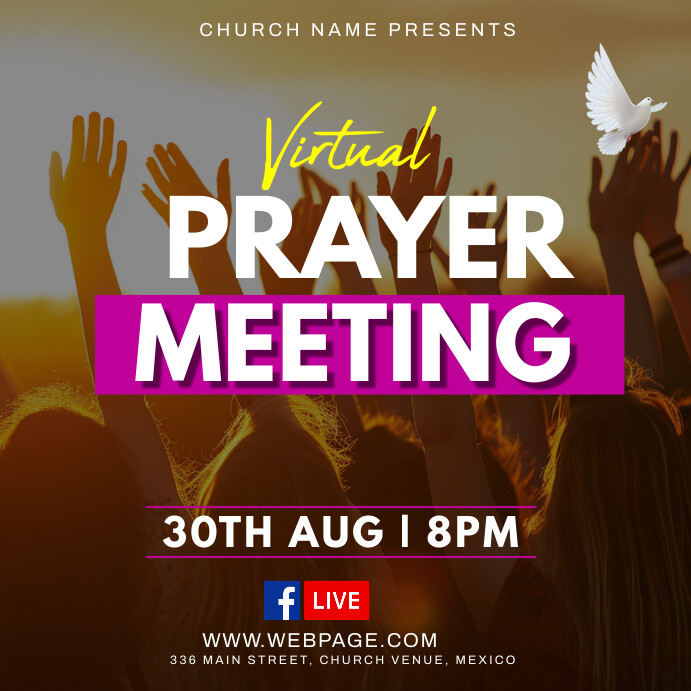 virtual prayer meeting Template | PosterMyWall