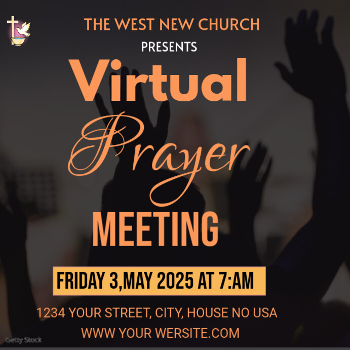 Copy of virtual prayer meeting | PosterMyWall