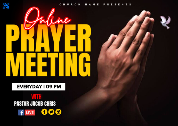 virtual prayer meeting Template | PosterMyWall